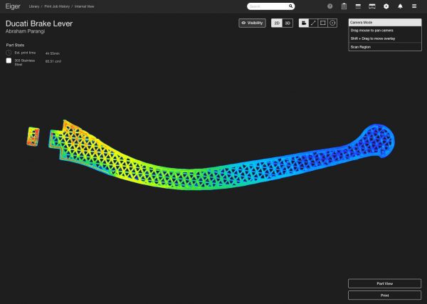 Die EIGER Software - Mark3D - Markforged 3D-Drucker