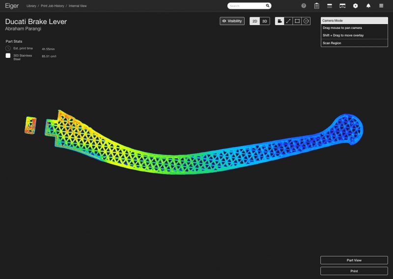 Die EIGER Software - Mark3D - Markforged 3D-Drucker