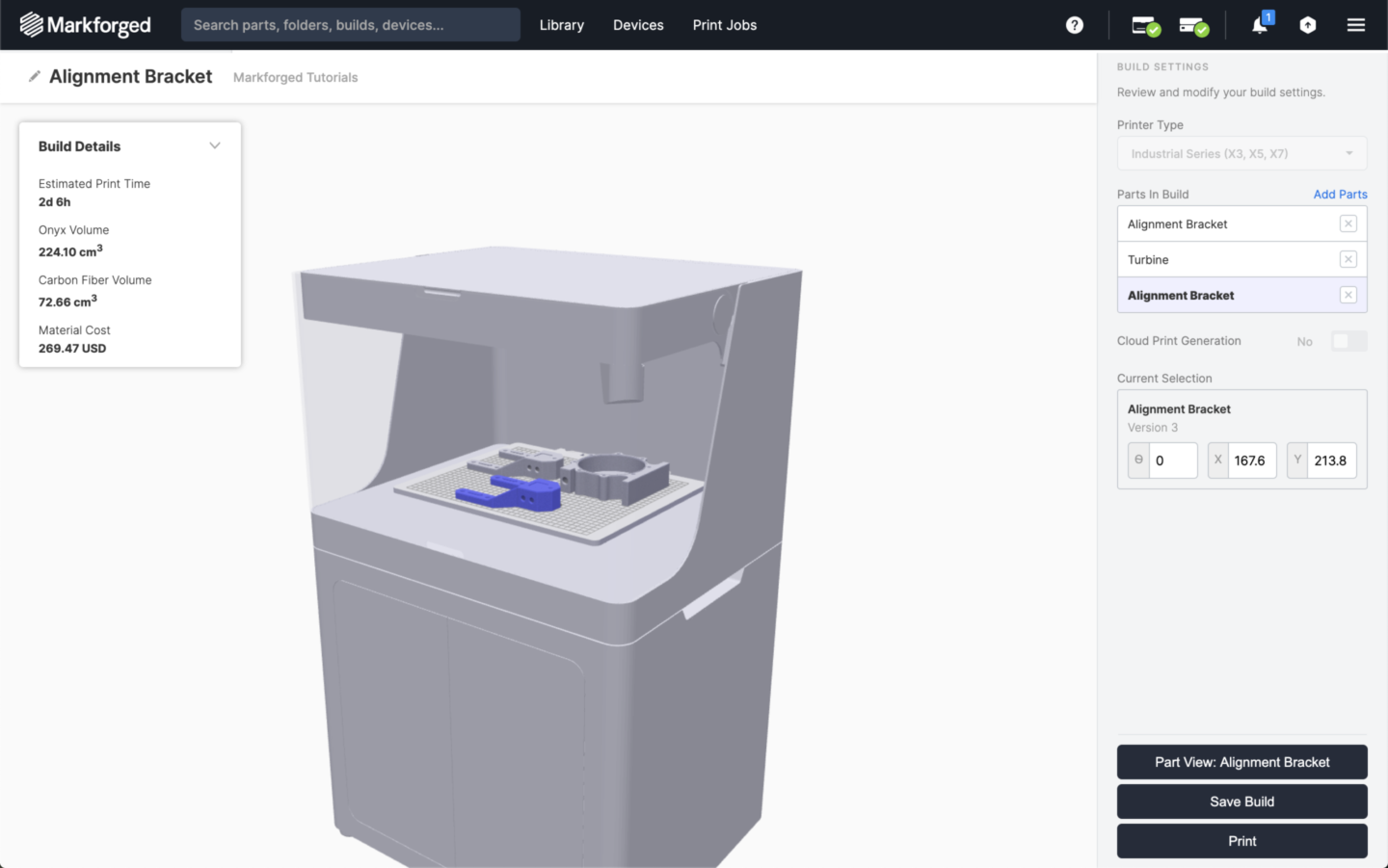 Die EIGER Software - Mark3D - Markforged 3D-Drucker
